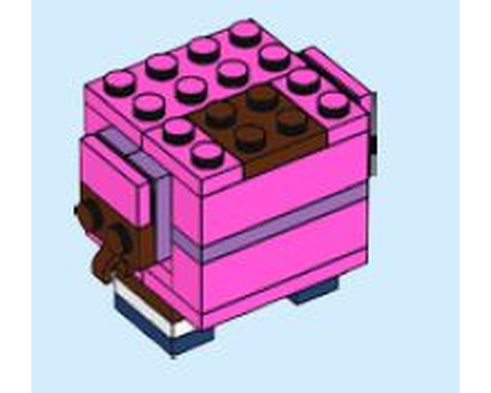 LEGO Set 41597-1-s5-1 Pink Torso with Brown Pants (2018 Brickheadz ...