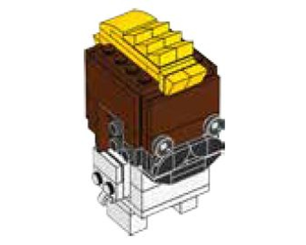 LEGO Set 41597-1-s8-2 Blond Mohawk & Black Moustache & Beard with Dark ...