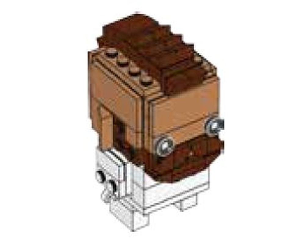 LEGO Set 41597-1-s8-4 Brown Mohawk & Moustache & Beard with Medium Skin ...