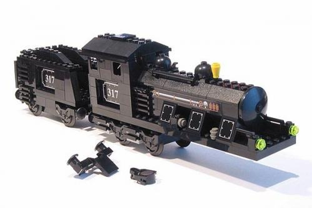 LEGO Set 4186868-1 Large Train Engine with Tender Black (Motorizable ...