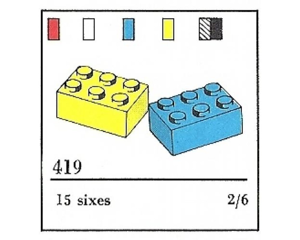 LEGO Set 419-2 2 x 3 Bricks (The Building Toy) (1966 System > Samsonite ...