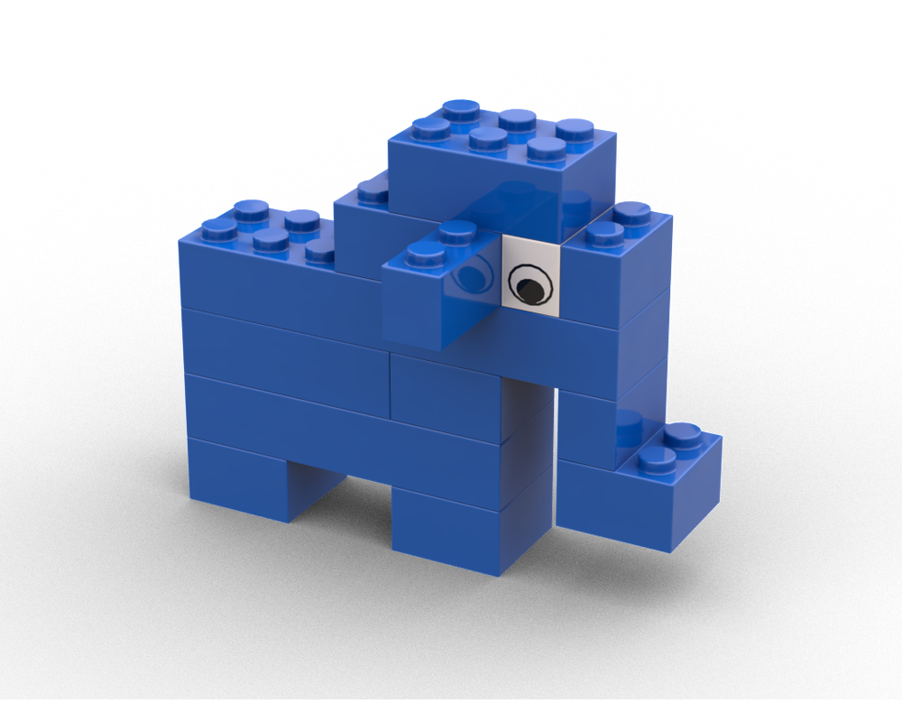 LEGO Set 4250-1-b4 Blue Elephant (2001 Creator > Early Creator ...