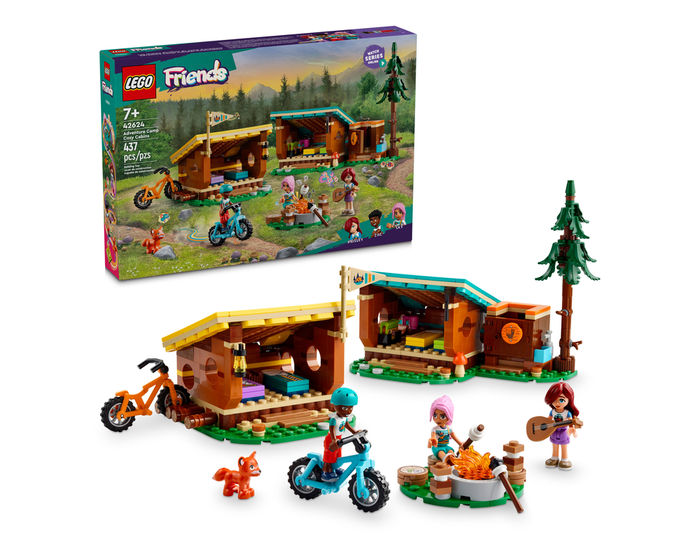 LEGO Set 42624-1 Adventure Camp Cozy Cabins (2024 Friends ...