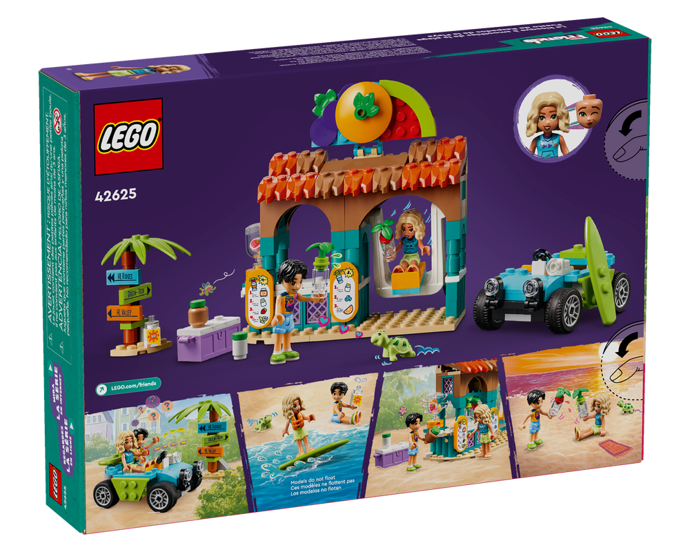 LEGO Set 42625-1 Beach Smoothie Stand (2024 Friends) | Rebrickable ...