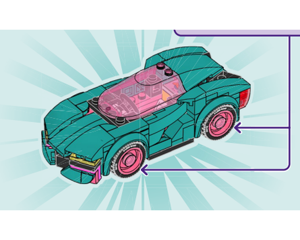 LEGO Set 42639-1-s1 Sports Car (2024 Friends) | Rebrickable - Build with LEGO