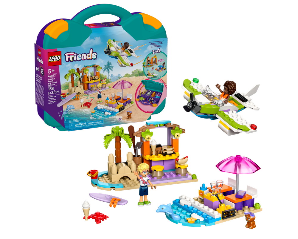LEGO Set 42672-1 Creative Beach and Travel Suitcase (2025 Friends ...
