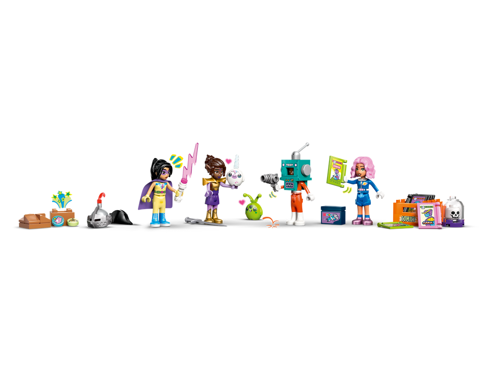 LEGO Set 42674-1 Comic Book and Game Store (2025 Friends) | Rebrickable ...
