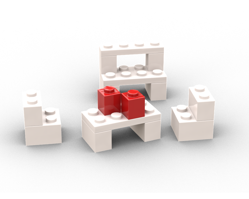 LEGO Set 4278-1-b33 Garden Bench & Table (2003 Creator) | Rebrickable ...