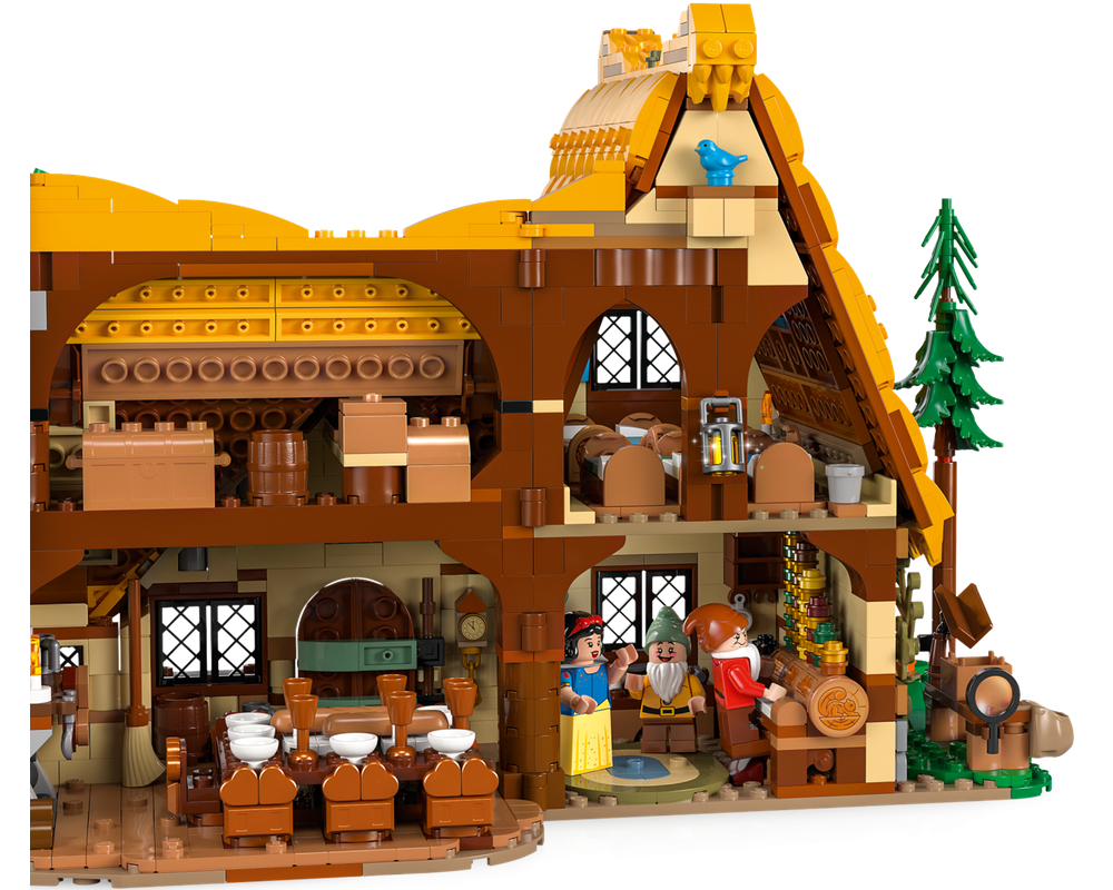 LEGO Set 43242-1 Snow White and the Seven Dwarfs' Cottage (2024 Disney ...