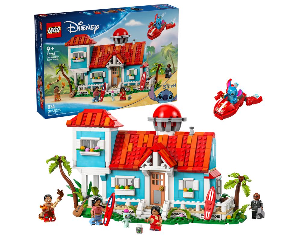 LEGO Set 43268-1 Lilo and Stitch Beach House (2025 Disney ...