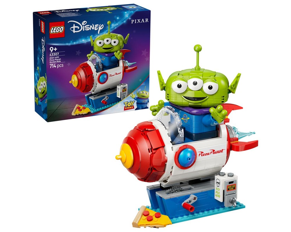 LEGO Set 43307-1 Alien with Pizza Planet Rocket Ride (2026 Disney > Toy ...