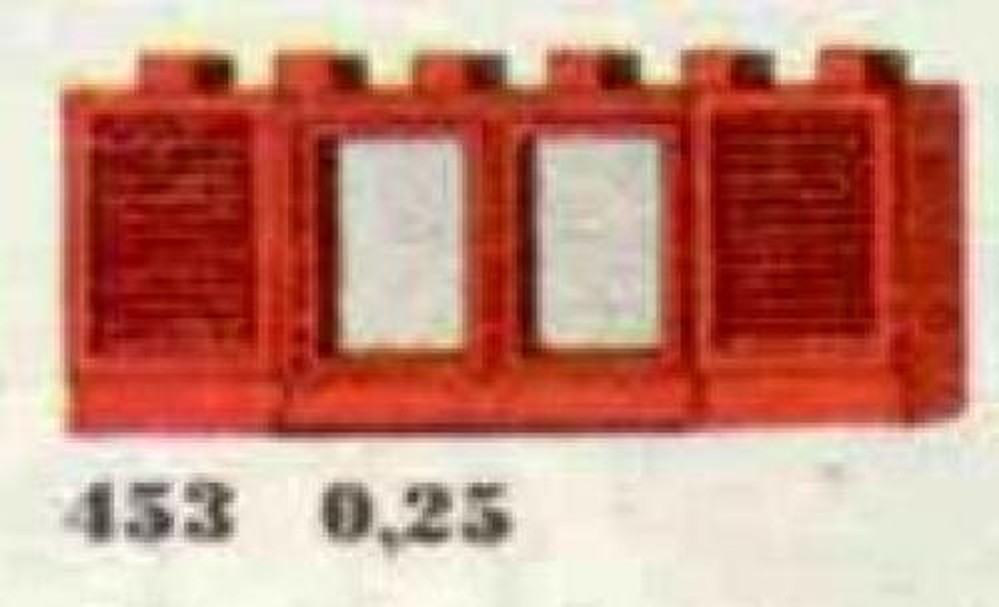 LEGO Set 453-2 1 x 6 x 2 Shuttered Windows, Red or White (1966 System ...