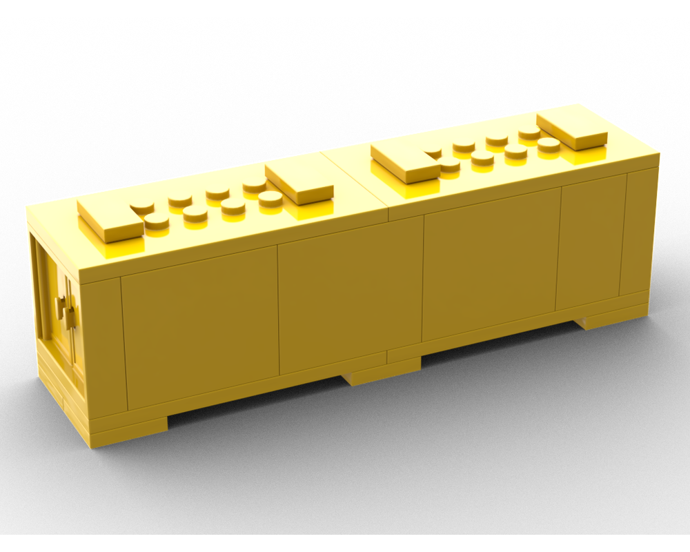 LEGO Set 4549-1-s4 Yellow Shipping Container 4 x 16 (1993 Train > 9V ...