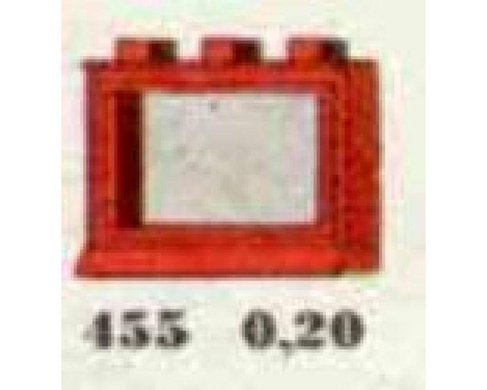 LEGO Set 455-2 1 x 3 x 2 Window, Red or White (1966 System ...