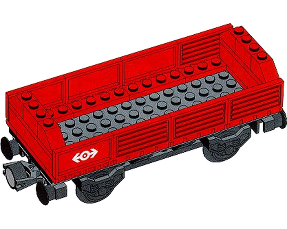 LEGO Set 4564-1-b3 Wagon Red (1993 Train > 9V) | Rebrickable - Build ...