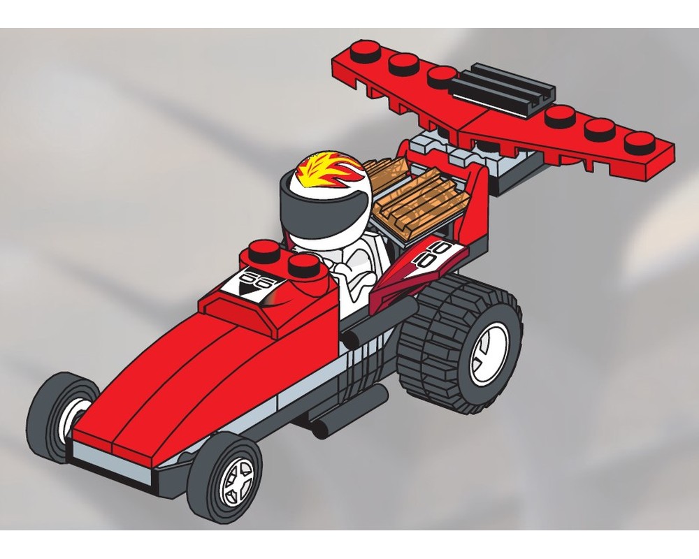 LEGO Set 4593-1-s1 Red Car (2002 Racers) | Rebrickable - Build with LEGO