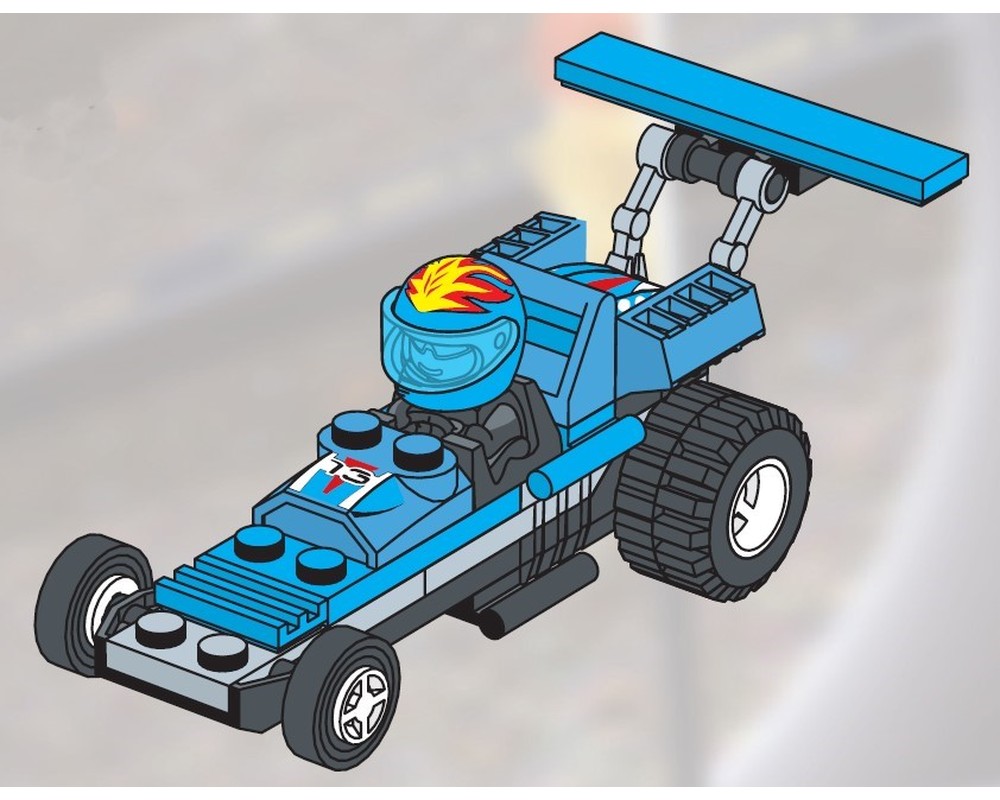 LEGO Set 4593-1-s2 Blue Car (2002 Racers) | Rebrickable - Build with LEGO