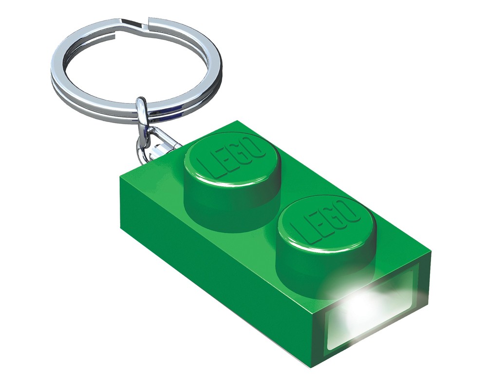 LEGO Set 5004263-1 1 x 2 Brick Key Light (Green) (2014 Gear > Key Chain ...