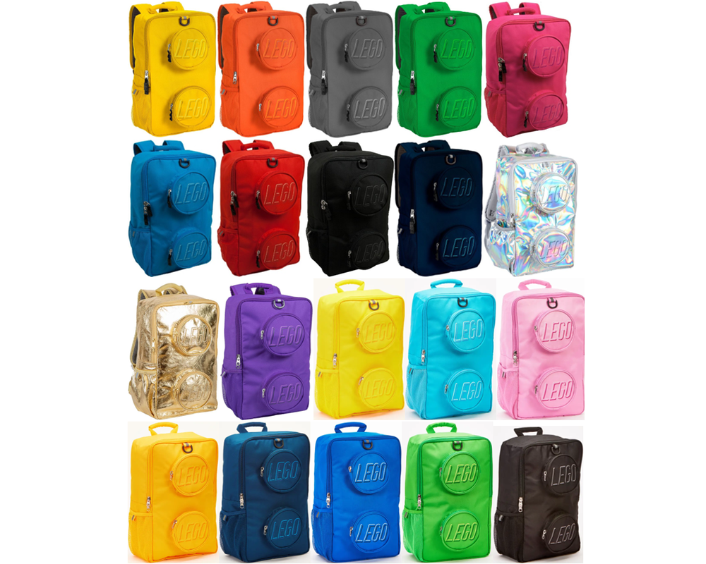 LEGO Set 5005520-1 Brick 1 x 2 Backpack - Front Zipper (All Colors ...