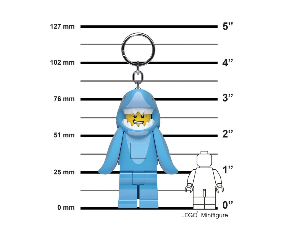 LEGO Set 5006848-1 Shark Suit Guy Key Light (2022 Gear > Key Chain ...