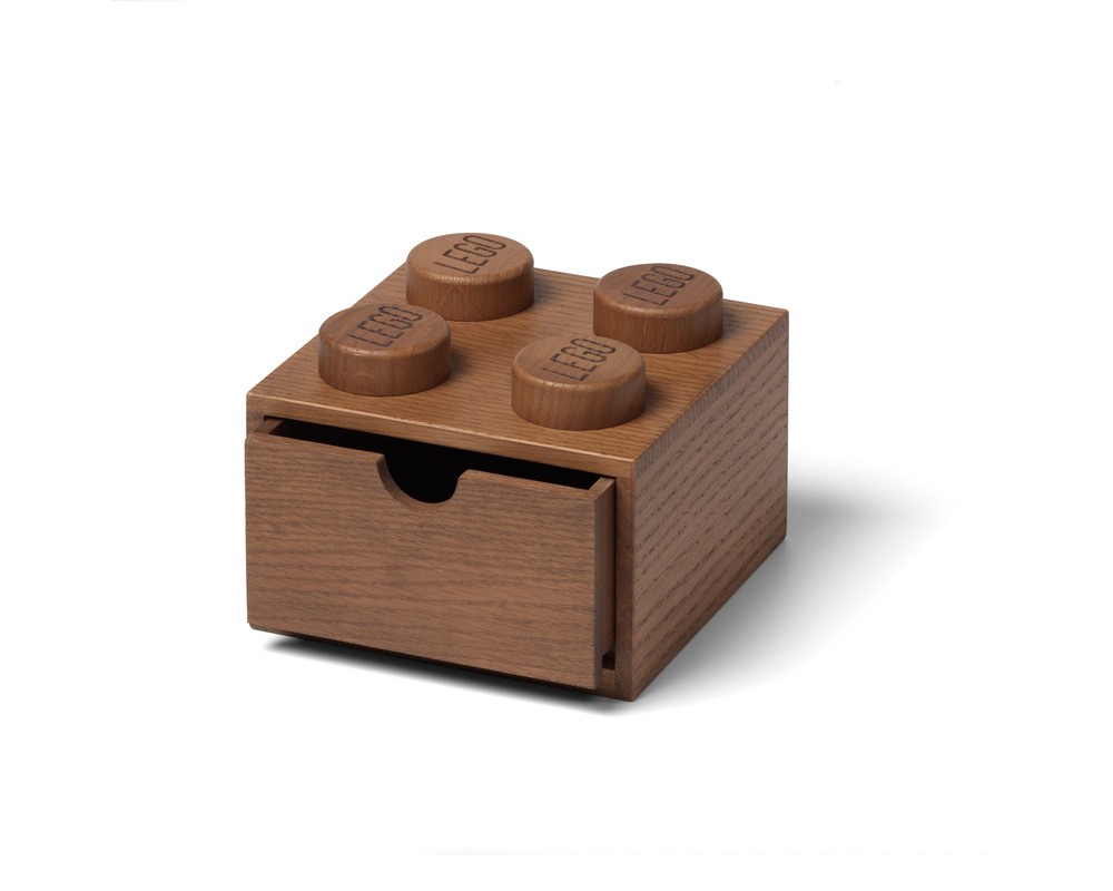 LEGO Set 5007115-1 Wooden Desk Drawer 2 x 2 (Dark Oak) (2021 Gear ...