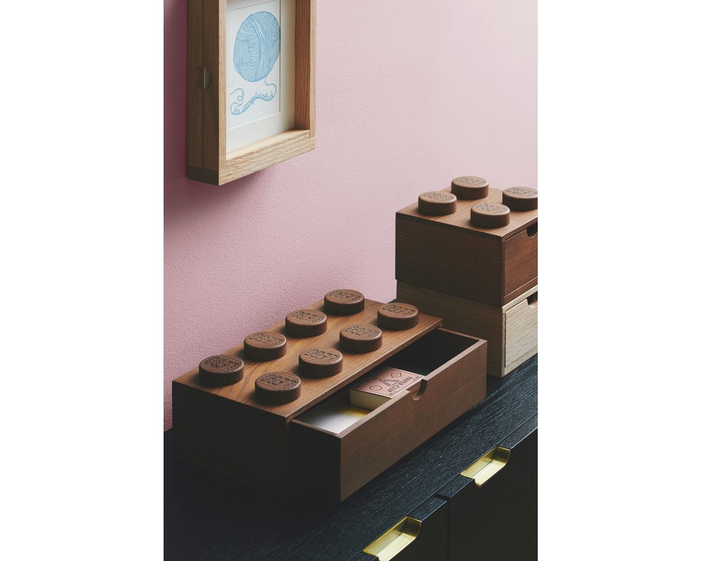 LEGO Set 5007116-1 Wooden Desk Drawer 2 x 4 (Dark Oak) (2021 Gear ...