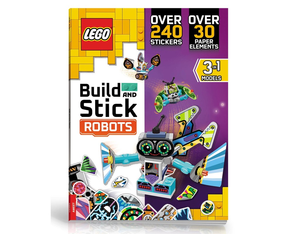 LEGO Set 5007895-1 Build and Stick: Robots (2023 Books > Ideas Books ...