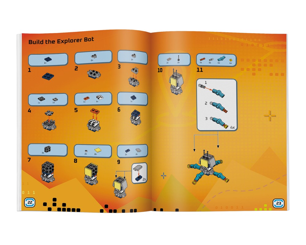 LEGO Set 5007895-1 Build and Stick: Robots (2023 Books > Ideas Books ...