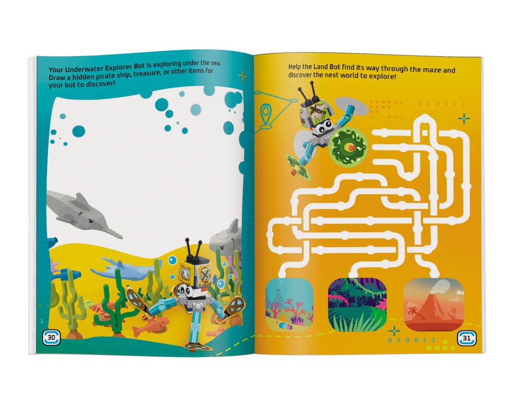 LEGO Set 5007895-1 Build and Stick: Robots (2023 Books > Ideas Books ...