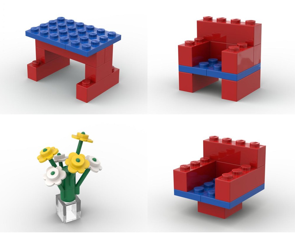 LEGO Set 510-1-b5 Chairs and Table (1985 Universal Building Set > Basic ...