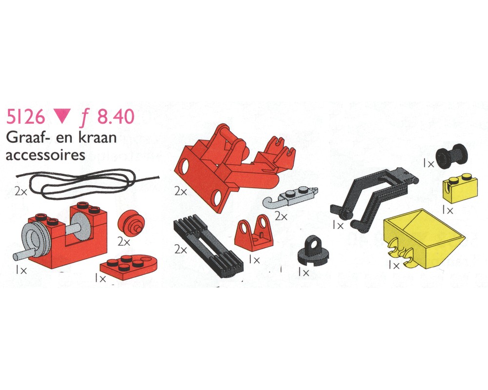 LEGO Set 5126-1 Crane and Digger Accessories (1995 Service Packs ...