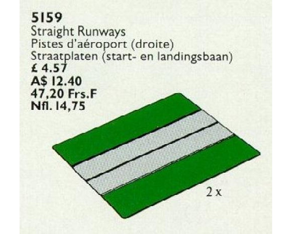 LEGO Set 5159-1 Straight Runways (1990 Service Packs) | Rebrickable ...