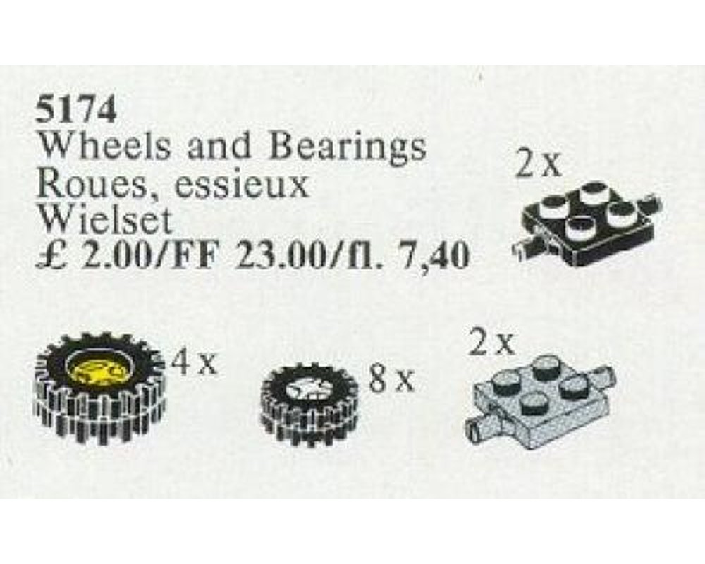 LEGO Set 5174-1 Wheels and Bearings (1987 Service Packs) | Rebrickable ...