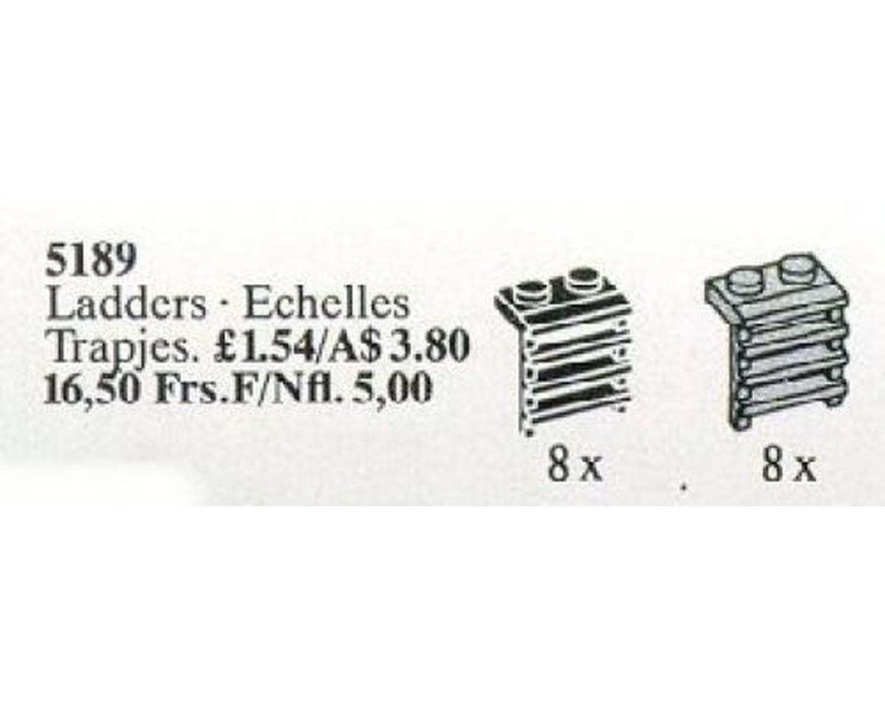 LEGO Set 5189-1 Ladder (Black and Grey) (1989 Service Packs ...