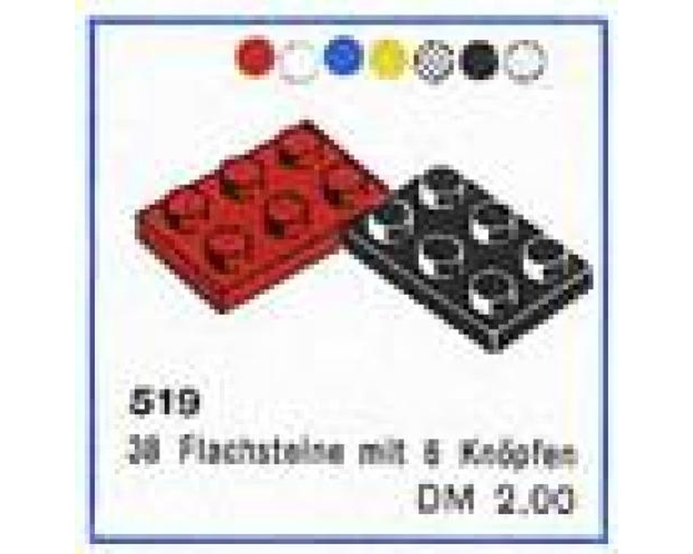 LEGO Set 519-1 2 x 3 Plates (cardboard box version) (1962 System ...