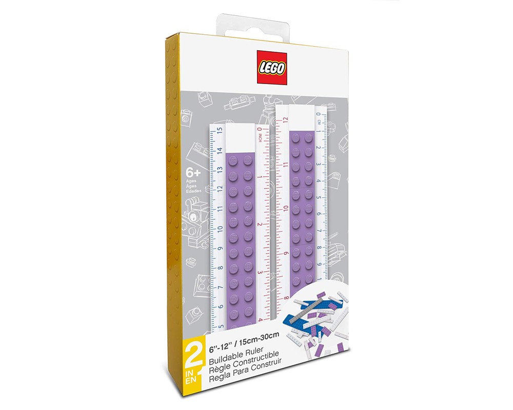 LEGO Set 52397-1 Buildable Ruler (Medium Lavender) (2016 Gear ...