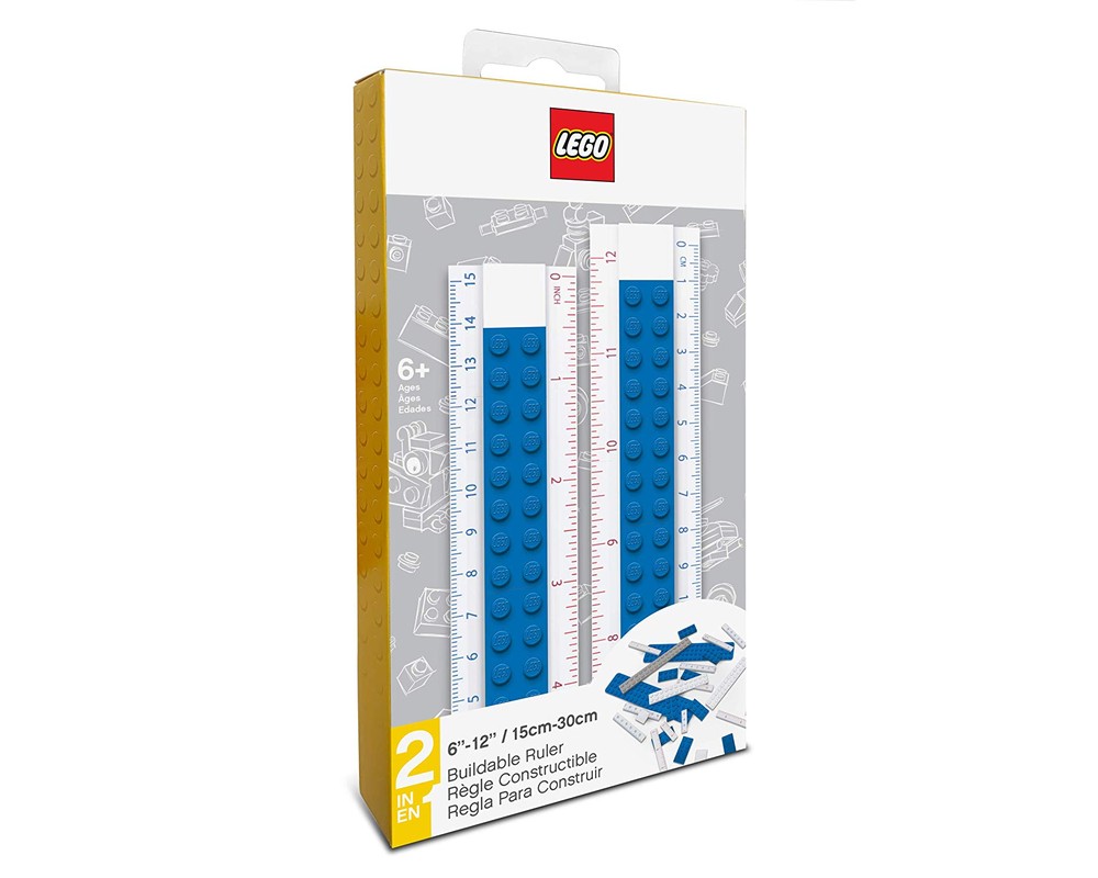 LEGO Set 52399-1 Buildable Ruler (Blue) (2016 Gear > Stationery and ...