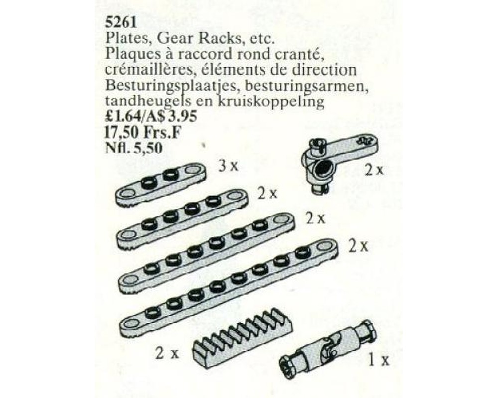 LEGO Set 5261-1 Plates, Gear Racks, etc. (1987 Service Packs > Technic ...