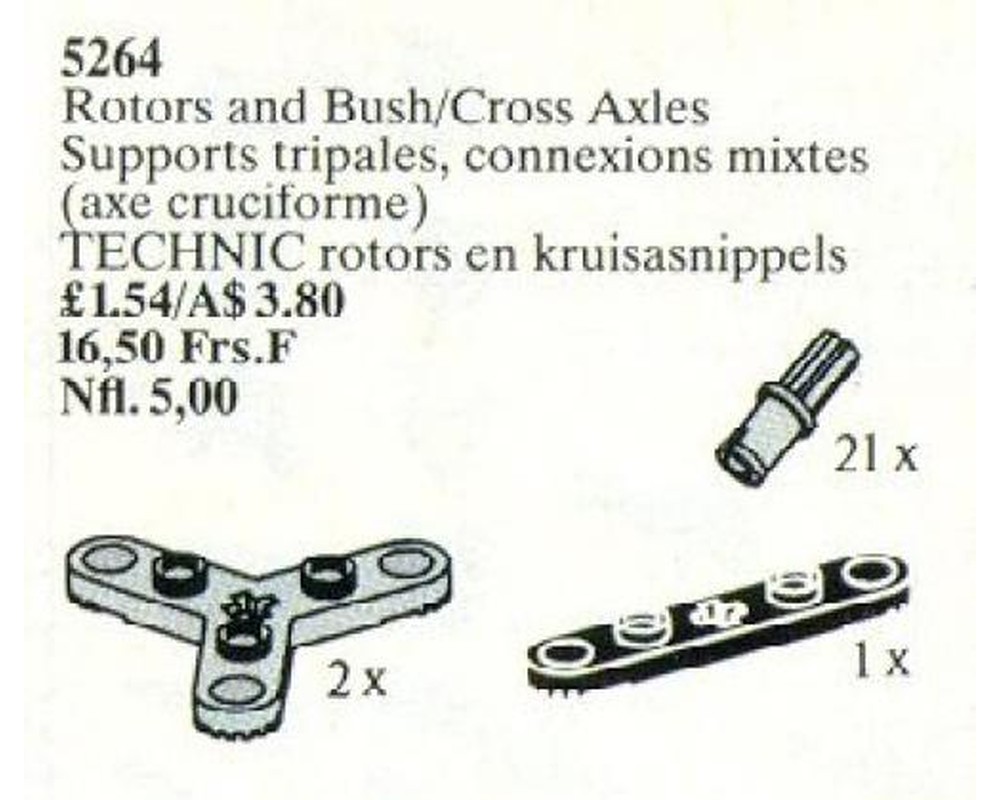 LEGO Set 5264-1 Rotors and Bush/Cross Axles (1987 Service Packs ...