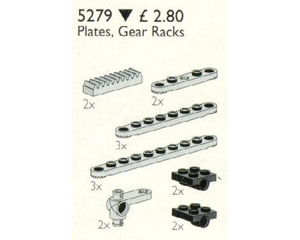 LEGO Set 5279-1 Plates, Gear Racks (1993 Service Packs > Technic ...
