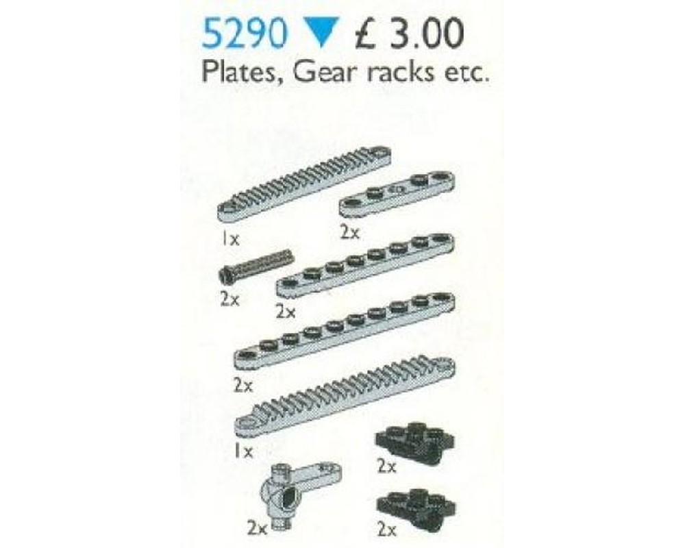 LEGO Set 5290-1 Plates & Gear Racks (1996 Service Packs > Technic ...