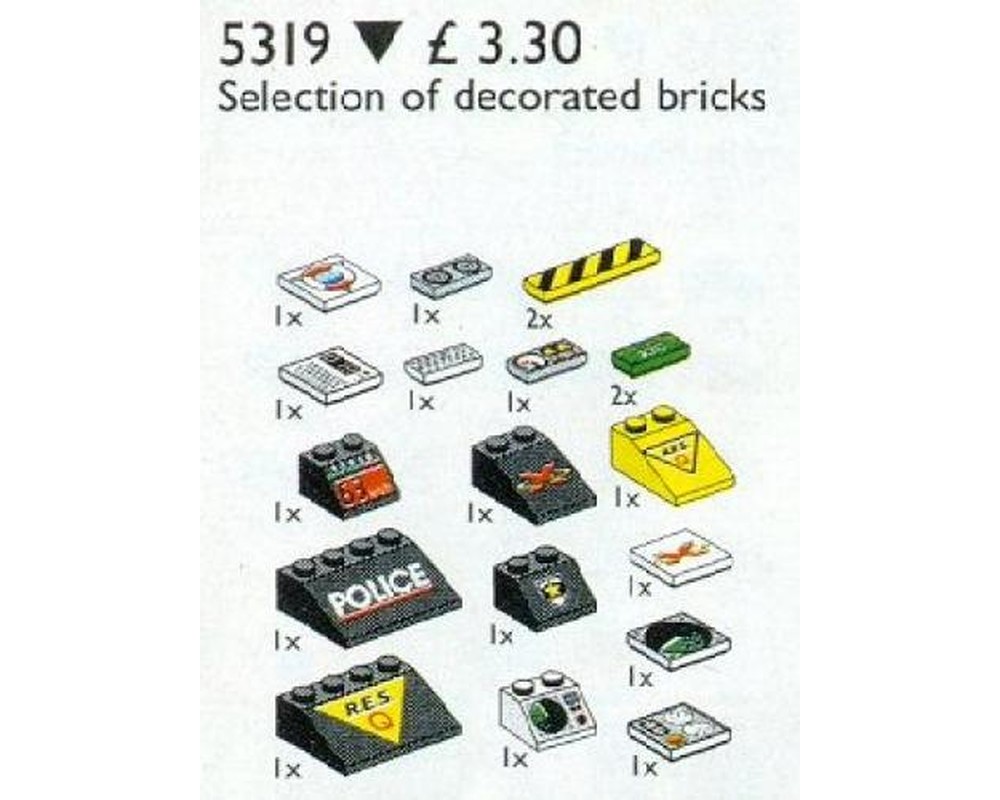 LEGO Set 5319-1 Decorated Elements (1999 Service Packs) | Rebrickable ...