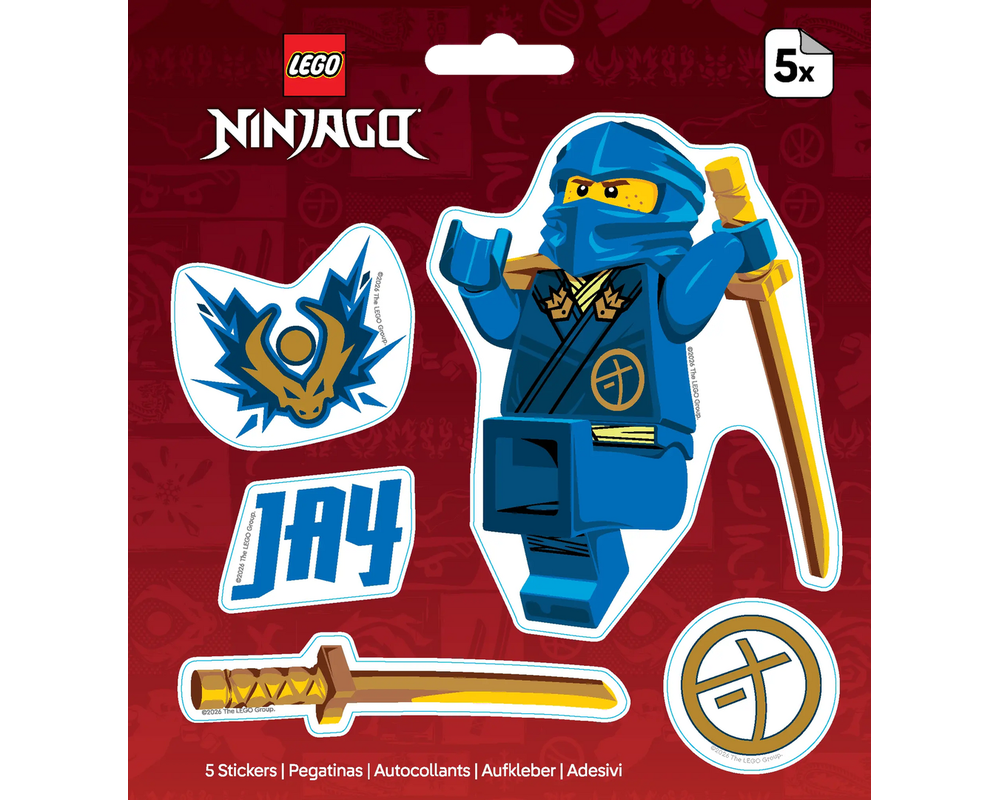 LEGO Set 53850-1 Ninjago Jay Stickers (2026 Gear > Stationery and ...