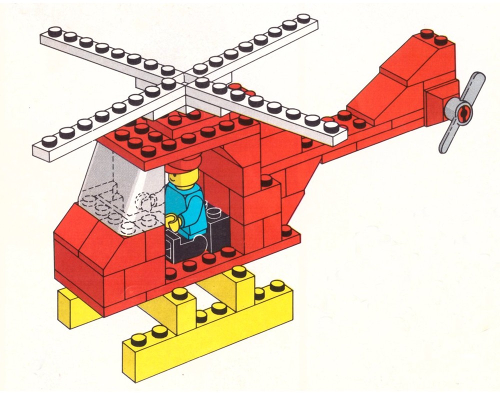 LEGO Set 555-2-b12 Helicopter (1981 Universal Building Set ...