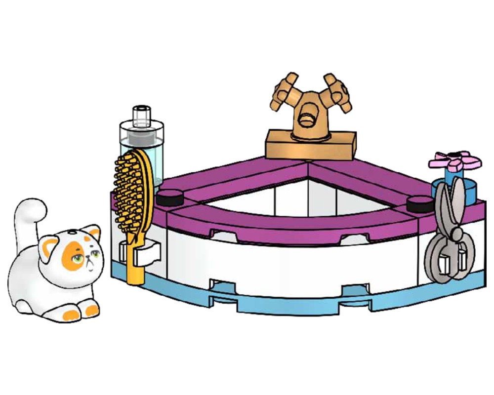 LEGO Set 562410-1 Cat Grooming (2024 Friends) | Rebrickable - Build ...