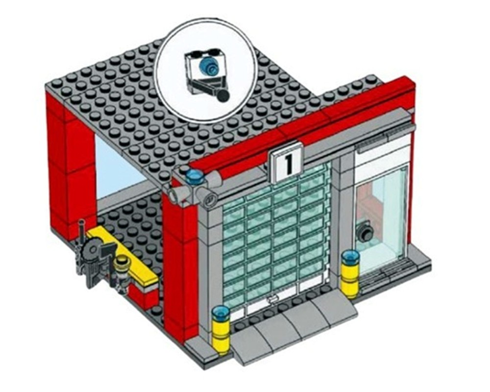 LEGO Set 60110-1-s5 Fire Station Engine Bay 1 (2016 City > Fire ...