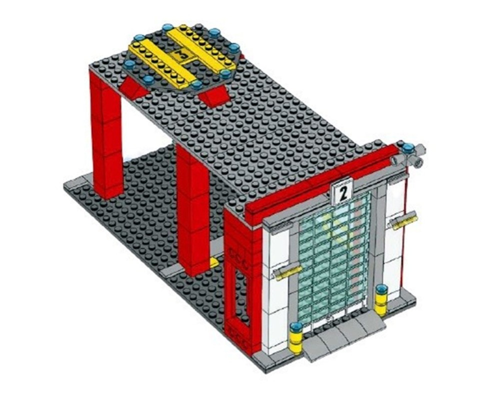 LEGO Set 60110-1-s6 Fire Station Engine Bay 2 (2016 City > Fire ...