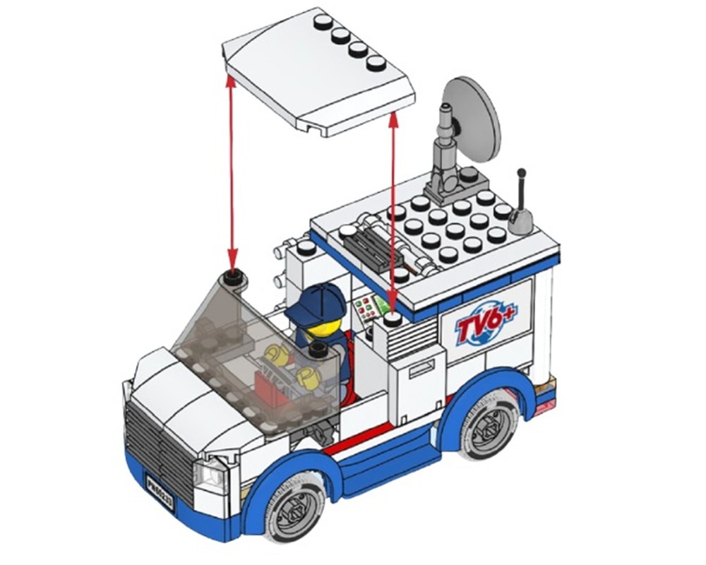 LEGO Set 60233-1-s2 TV Van (2019 City) | Rebrickable - Build with LEGO