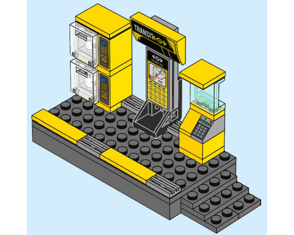 LEGO Set 60271-1-s5 Main Square Station (2020 City) | Rebrickable ...