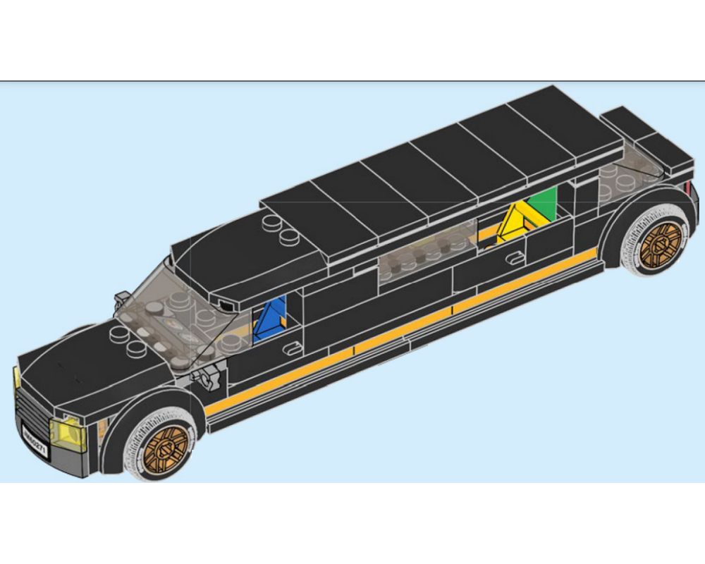 LEGO Set 60271-1-s6 Main Square Limousine (2020 City) | Rebrickable ...